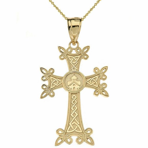 Element Shine | Jewelry | K Gold Armenian Apostolic Trinity Cross ...